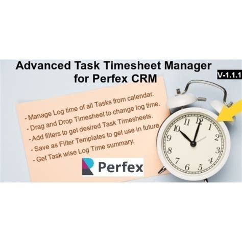 Advanced Task Timesheet Manager Module For Perfex CRM At 3 49 Only