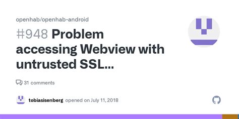 Problem Accessing Webview With Untrusted Ssl Certificate · Issue 948 · Openhabopenhab Android