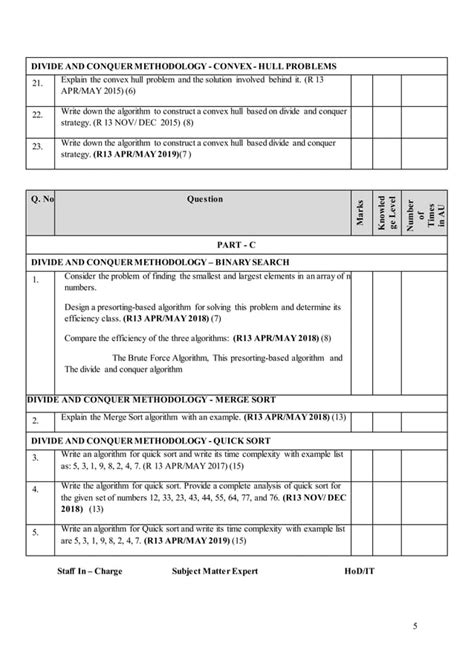2 Cs8451 Daa Anna Univ Question Bank Unit 2 PDF