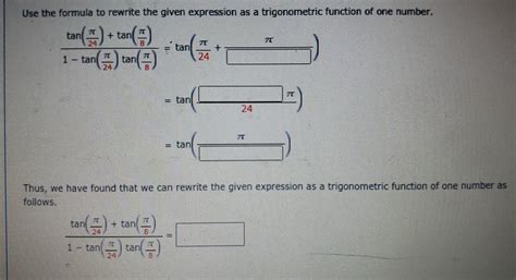 Solved Use The Formula To Rewrite The Given Expression As A