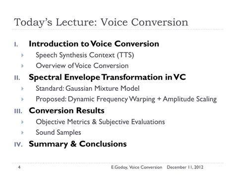 Ppt Voice Conversion Powerpoint Presentation Free Download Id 3305225