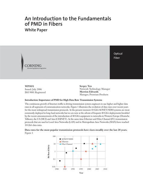 Pdf An Introduction To The Fundamentals Of Pmd In Fibers