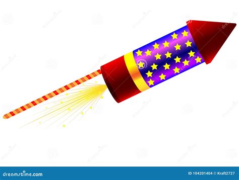 Rocket For Fireworks Stock Vector Illustration Of Cracker 104201404
