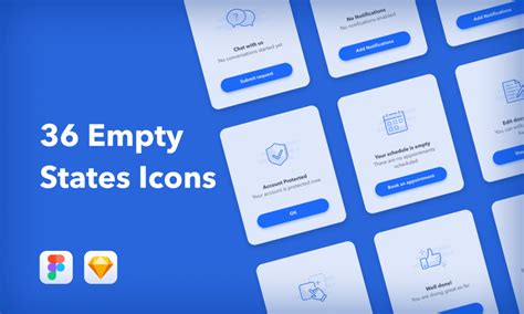 36 Empty States Icons