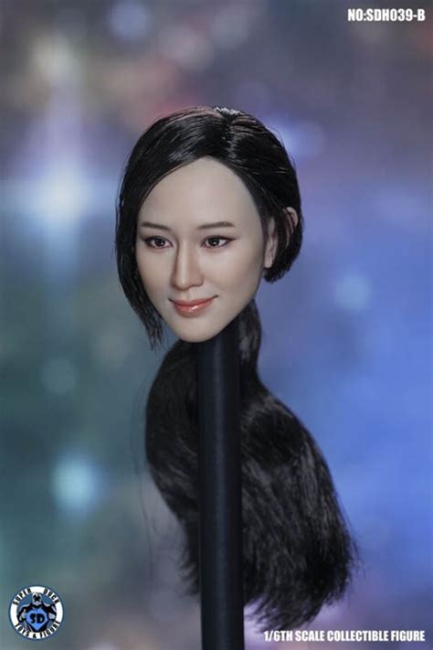 Female Asian Head Sculpt Three Versions Superduck 16 Scale Head Sculpt