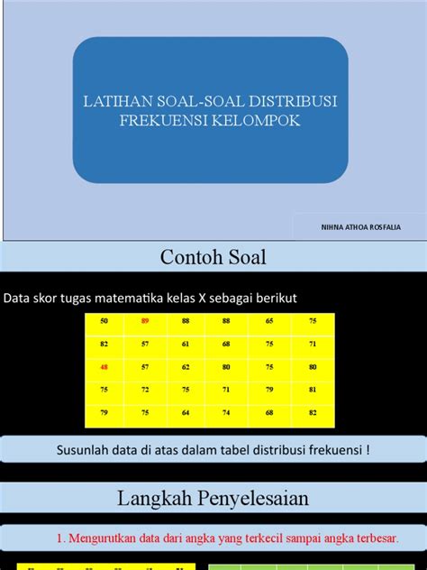 Contoh Soal Distribusi Frekuensi Kelompok Pdf