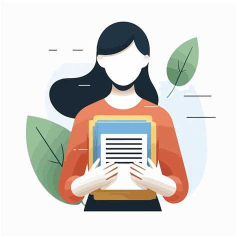 Premium Vector Person With Notepad Simple And Minimalist Flat Design