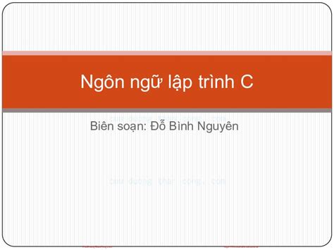 PDF Lập Trình C Ngon Ngu Lap Trinh C Pdf