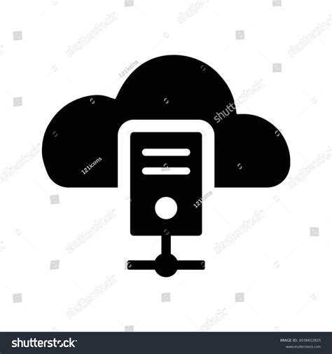 Cloud Database Server Icon Black Vector Stock Vector Royalty Free 2038412825 Shutterstock