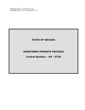 Nevada Probate Doc Template PdfFiller