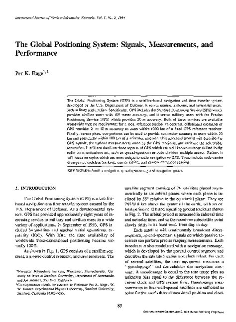 pdf the global positioning system signals measurements and performance