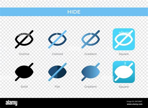 Hide Icon In Different Style Hide Vector Icons Designed In Outline