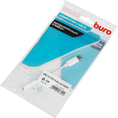 Купить Переходник Buro BHP TPC-JCK Jack 3.5 (f)-USB Type-C (m) белый в ...
