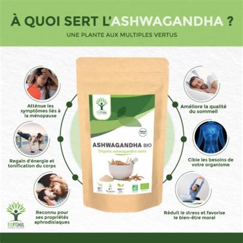 Ashwagandha bio poudre gr Vente en ligne de produits cosmétiques huile et plante