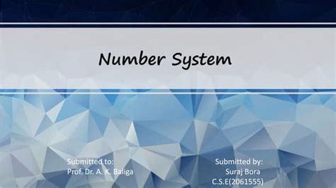 Ppt On Number System Ppt