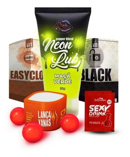 Kit Erotico Lubrificante Neon Lança Xanas Redutor Vaginal