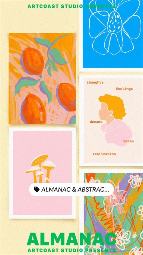 Almanac And Abstract Posters Vector Graphic