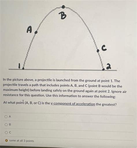 Solved In The Picture Above A Projectile Is Launched From Chegg