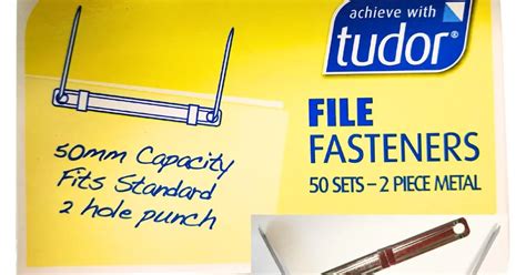 Tudor Metal File Fasteners Mm Capacity Pack Of Sets Black Cat Printing Stationery