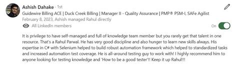 Rahul Parwal On Linkedin Testing Mentors Career