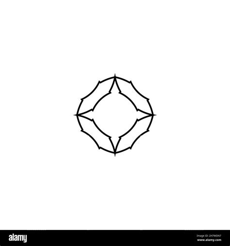 Compass Line Icon Simple Style Camping Tour Travel Poster Background