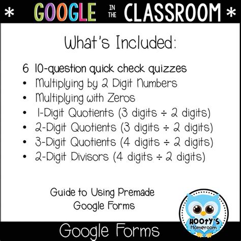 Google Forms Multiplication Quiz Printable PDF Template