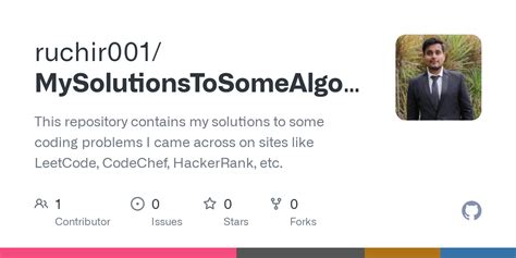 github ruchir001 mysolutionstosomealgorithmicproblems this