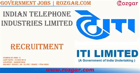 Government Jobs Indian Telephone Industries Limited Jobs