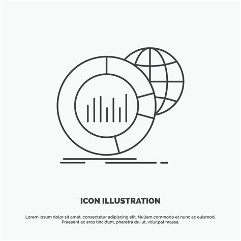 Big Chart Data World Infographic Icon Line Vector Gray Symbol For Ui And Ux Website Or
