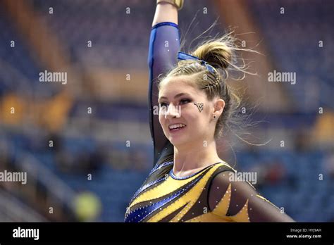 Morgantown West Virginia Usa 1st Apr 2017 Wvu Gymnast Abby Kaufman