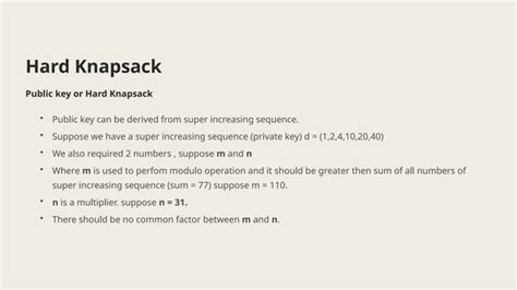 Knapsack Algorithm In Information Securitypptx