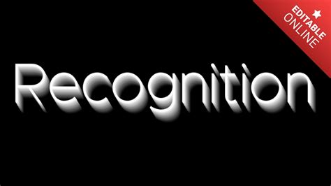 Recognition Text Effect Generator