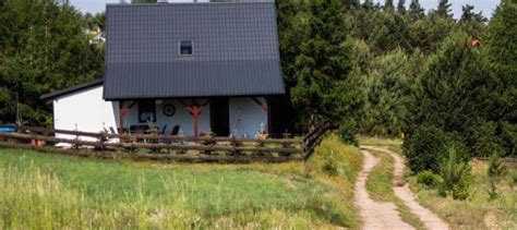 Domek z kominkiem nad jeziorem plaża Skoszewo Kaszuby odkryjPomorze pl
