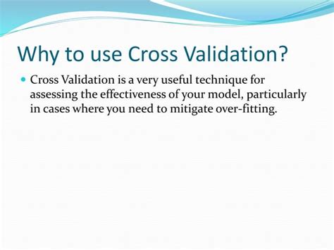 cross validation cross validationmcross validation pptx