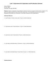 Lab 7 Experiment 55 Separation And Purification Scheme Lab 7