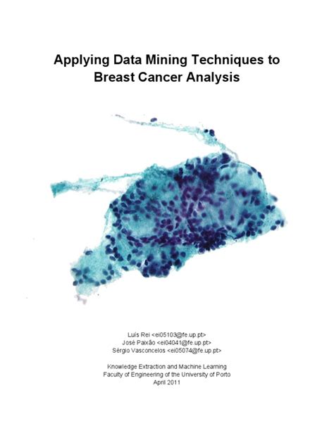 Applying Data Mining Techniques To Breast Cancer Analysis Pdf