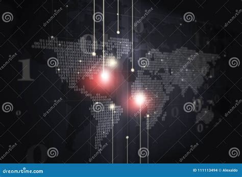 Binary Code Map Stock Illustration Illustration Of Background 111113494