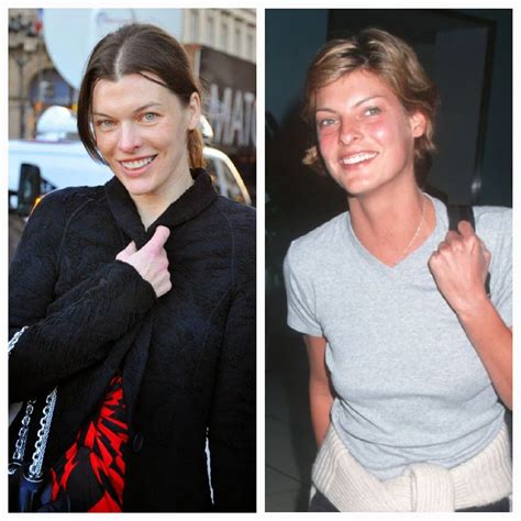 Milla Jovovich L Vs Linda Evangelista R Rvindictaratecelebs