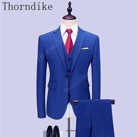 Thorndike мужские облегающие костюмы из 3 предметов Блейзер Куртка 11 ...