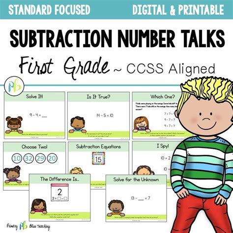 First Grade Number Talks For Subtraction Number Talks First Grade
