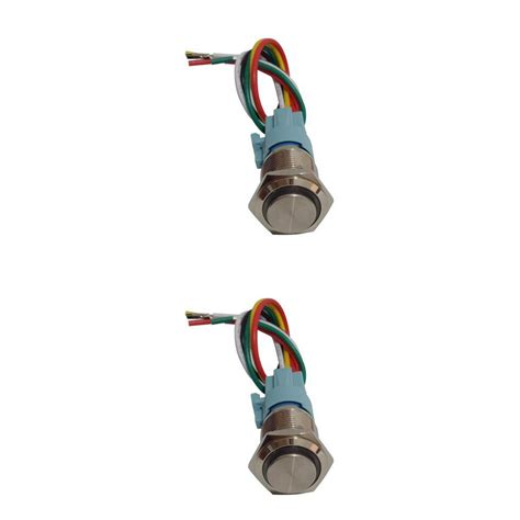 Interruptor De Enclavamiento Con Botón Pulsador De Metal De Material