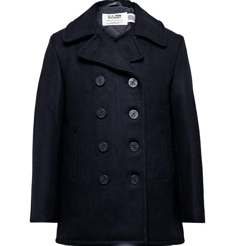 Schott Melton Wool Blend Peacoat Blue Schott