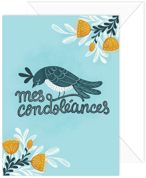 New Mes Condoléances French Sympathy Card Hello Sweetie