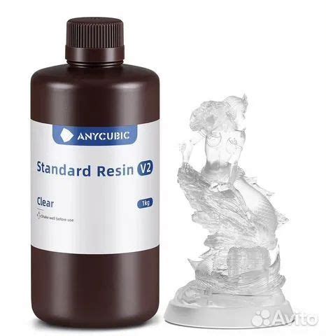Фотополимерная смола Anycubic basic / standard v2. Прозрачная. - купить ...