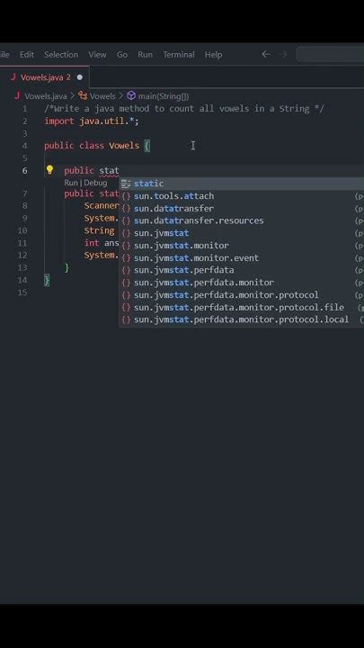Write a Java method to count all vowels in a string | #shorts - YouTube
