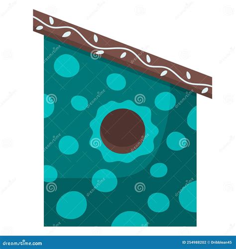 Lindo Vivero Vectorial Pajar Azul En Estilo Plano Aislado En Blanco