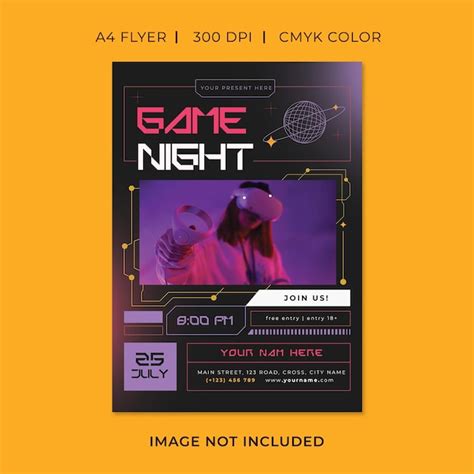 Premium Vector Game Night Flyer