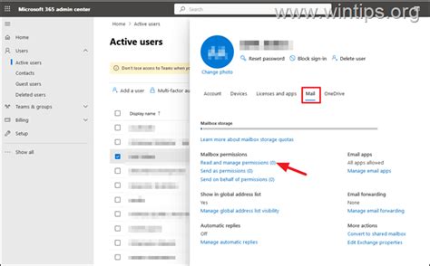 How To Give Permissions To A User S Mailbox To Others In Office Wintips Org