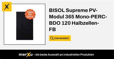 Bisol Supreme Pv Modul Mono Perc Bdo Half Cell Fb Voltforce Pl