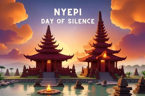 Premium Photo Nyepi 1 Nyepi Day Of Silence Background Illustration
